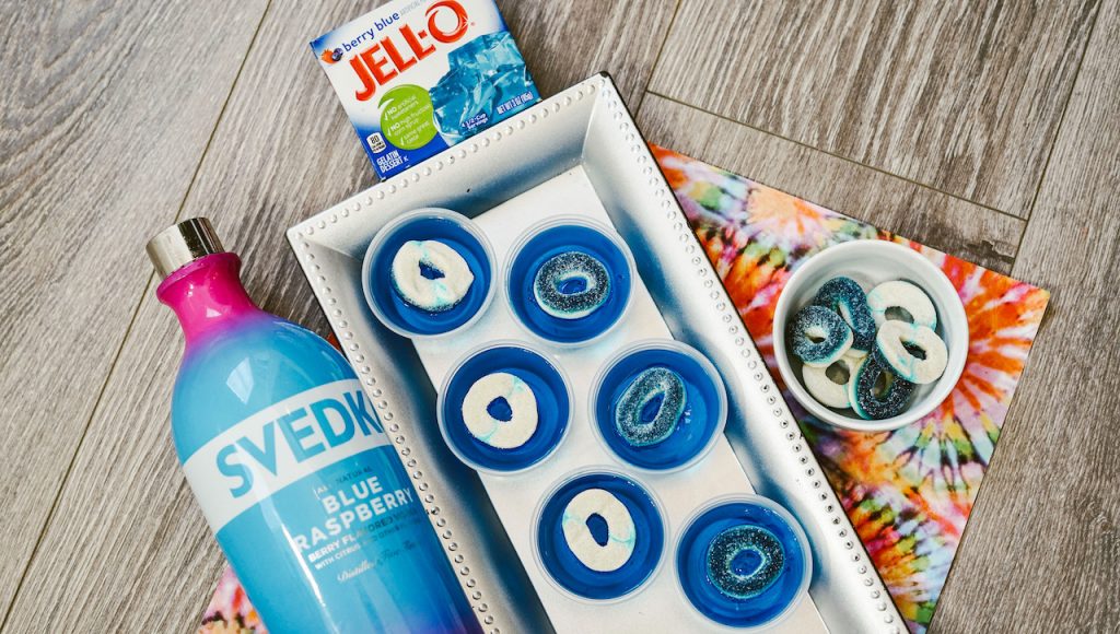 Blue Raspberry Jello Shots - Style on Main
