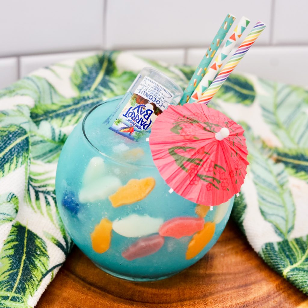 Little Mermaid Boozy Fishbowl Cocktail